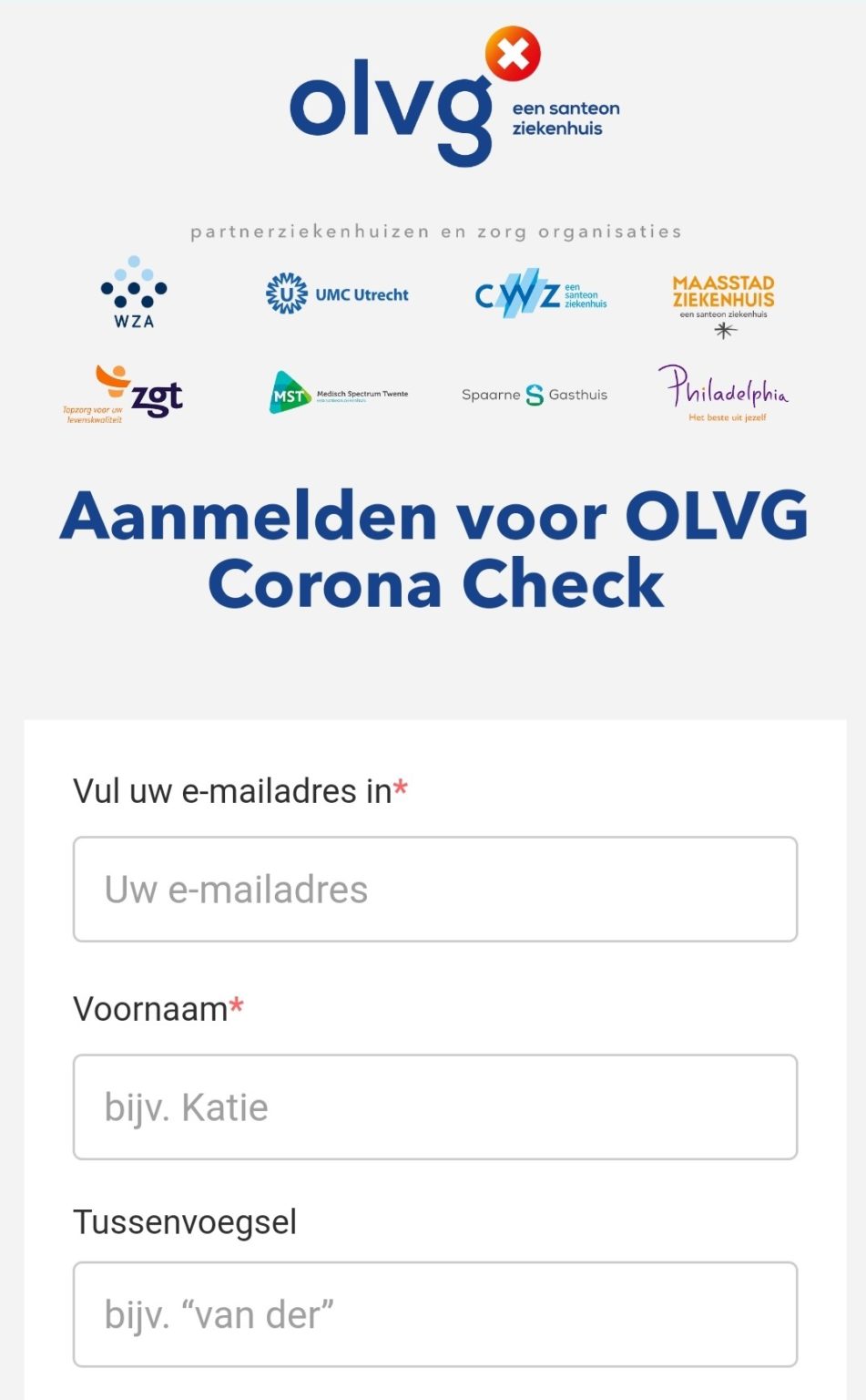 OLVG corona check app al in vier Santeon ziekenhuizen - Santeon